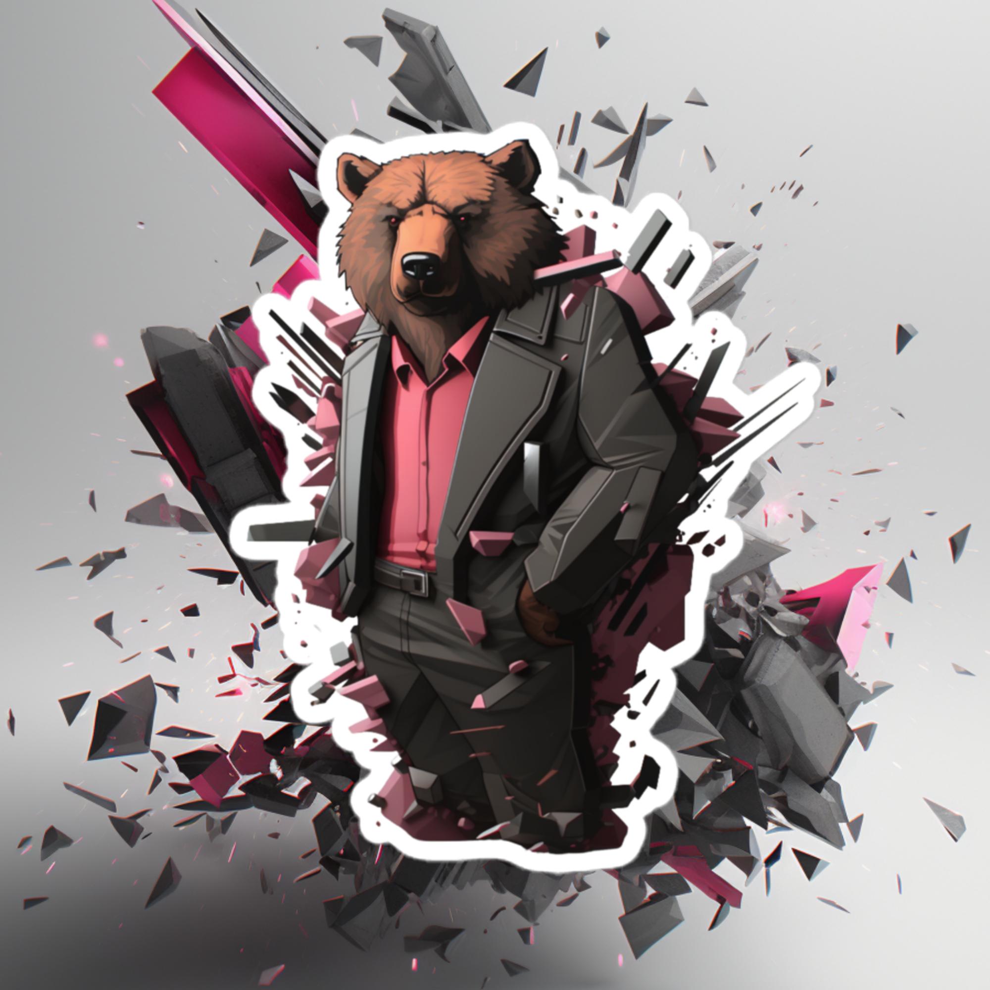 「ビジネス・ブレイクスルーベア」熊（クマ）ステッカー